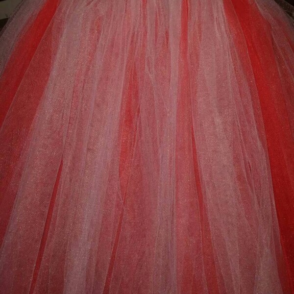 Coral Tulle Roll 6"x100 Yards - 300 Feet- Coral Tulle Spool-tulle ...