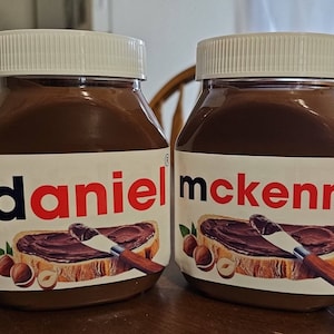 10 Personalized Mini Nutella Labels, Custom Mini 25g Nutella Labels ...