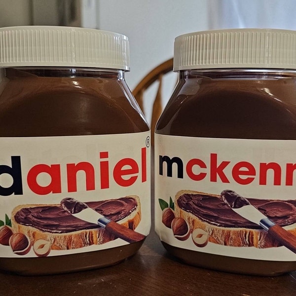 10 Personalized Mini Nutella Labels, Custom Mini 25g Nutella Labels ...