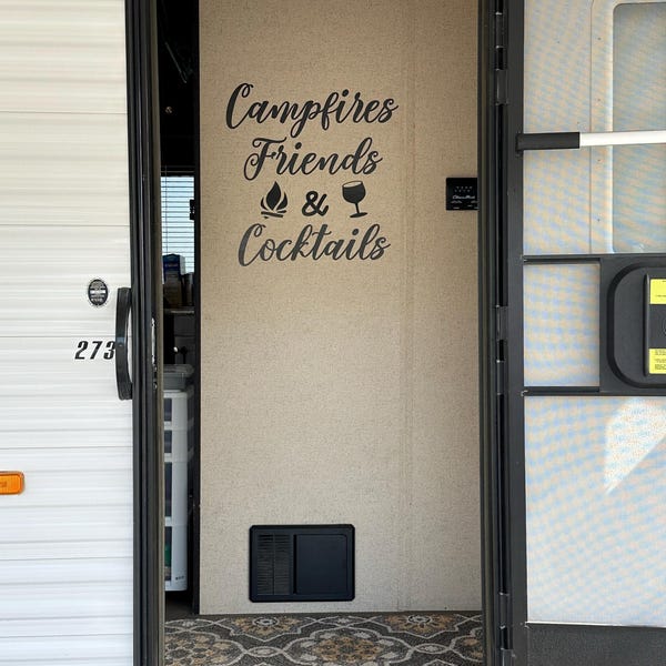 Funny RV Vinyl Sticker Decal Graphic | RV Slide Decal RV Door Decal ...