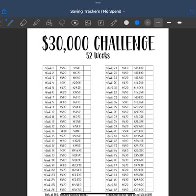 20K 52 Week Saving Challenge Printable 20000 in 1 Year House - Etsy
