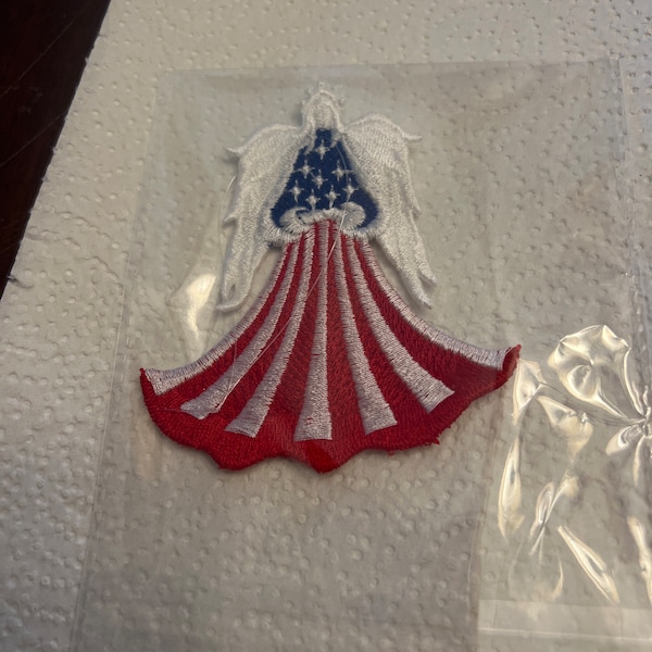 Angel Flag Patriotic Lace Embroidery Free Standing - Etsy
