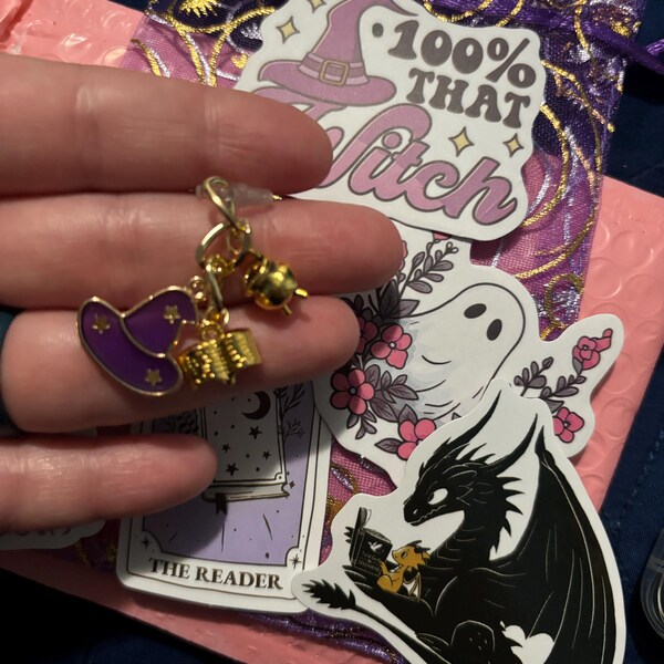 Pink Bow Charmed Bookmark Bow Bookmark Acrylic Bookmark Charmed ...