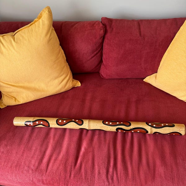 Framed - Original Aboriginal Art of Turtle, Spear and Boomerang – Painting by Whyetta Dawson ...