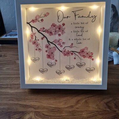 Personalised Family Tree Frame, Family Tree Gift, Christmas Gift, Mum ...