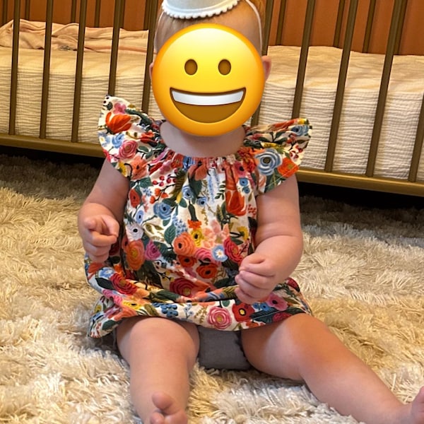 Ruffled Linen Baby Bonnet Girl, Ivory, Dusty Pink, Dusty Blue Ruffle ...