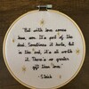 Personalized Cross Stitch Frame, Custom Floral Embroidery Keepsake ...