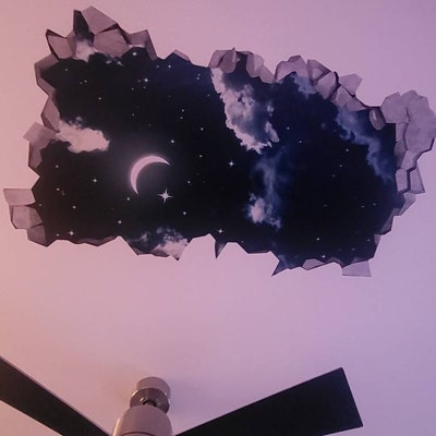 Night Sky 3D Effect Ceiling 3d Wallpaper 3d Wall Decals 3d Printed 3d ...