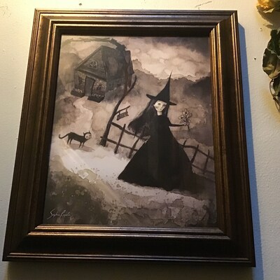 When a Witch Goes off to Work 8x10 Print of an Original Painting by ...