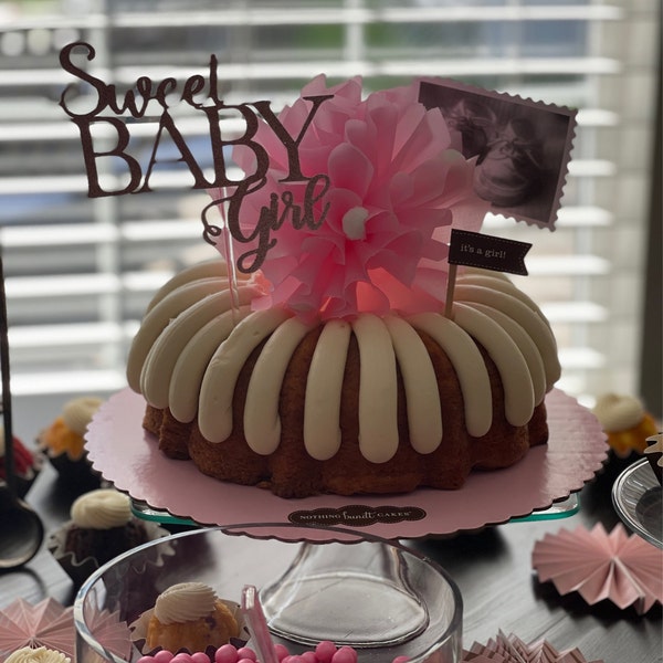 Sweet Baby Girl Glitter Cake Topper, Baby Shower Decor - Etsy