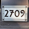 Vertical Craftsman Address Sign Engraved House Number. Choice of 3 ...