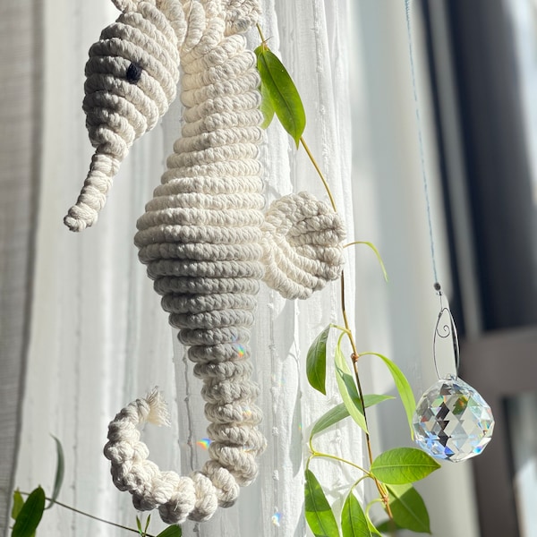 Macrame Pattern Seahorse Sculpture - DIY EBOOK Pattern Macrame Tutorial - Macrame Animal Pattern ...