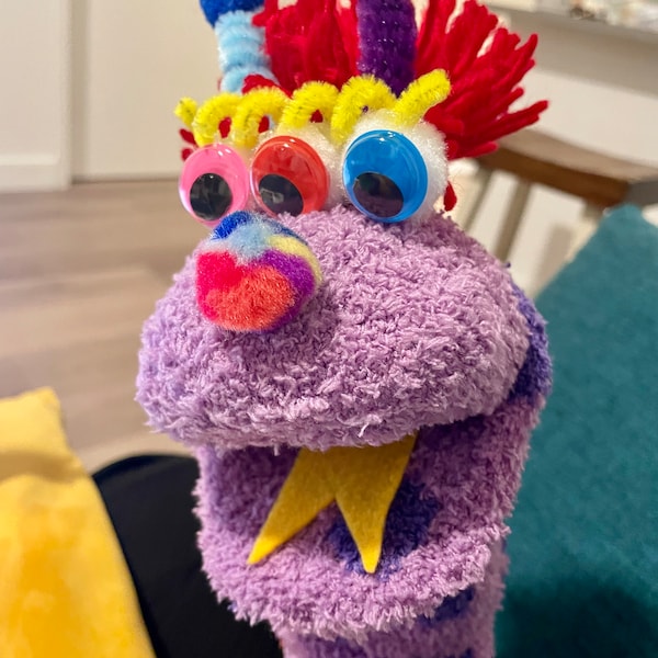 Doopalpoops Pre-made Fuzzy Sock Puppets – Handmade Cozy Puppets for ...