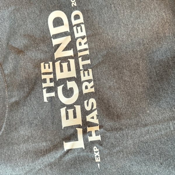 The Legend Has Retired, Retirement Hoodie, Minimal Retirement Hoodie ...