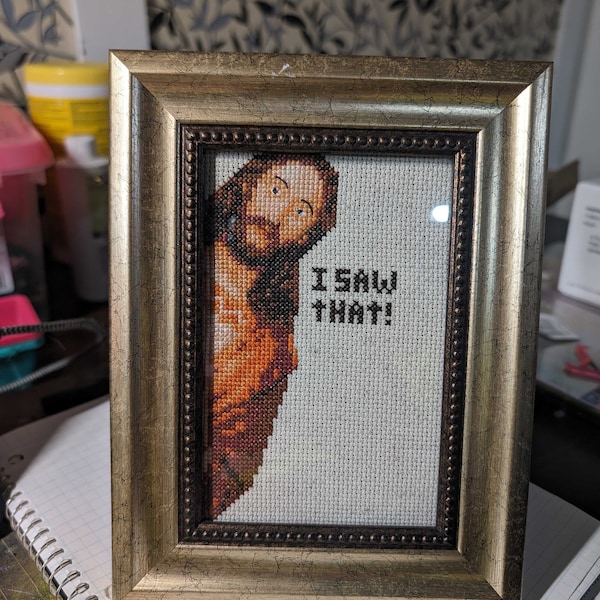 Peeking Jesus I Saw That Cross Stitch Pattern | Funny Christ Xstitch ...