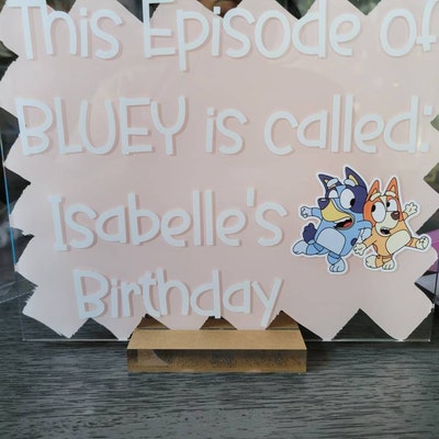Bluey Birthday Party Welcome Sign, Kid's Party Sign, Bluey Dog Birthday ...