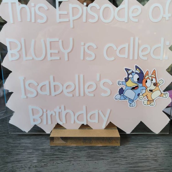 Bluey Birthday Party Welcome Sign, Kid's Party Sign, Bluey Dog Birthday ...