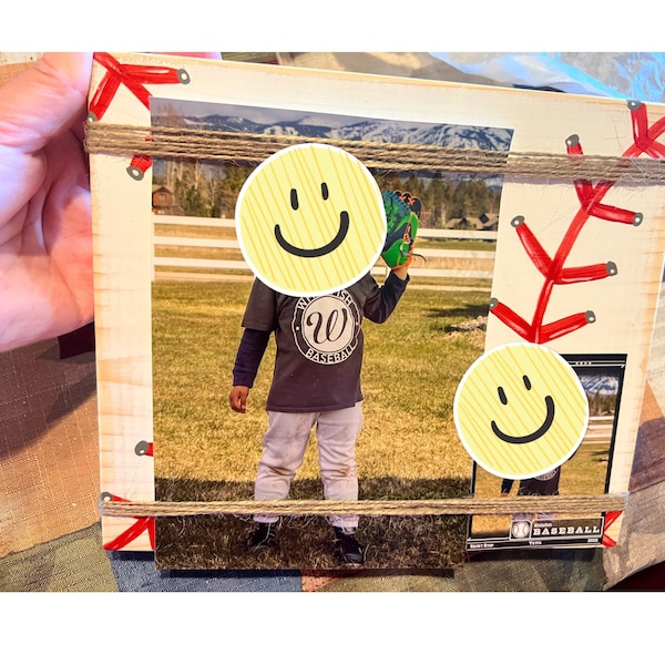 Baseball Picture Frame/holder, Farmhouse Style, Coaches Gift, Team Gift ...