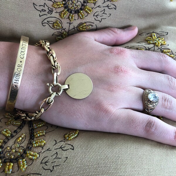 Brass, USMA Class Motto Bracelet, All Years, Proud West Point Mom, WP ...