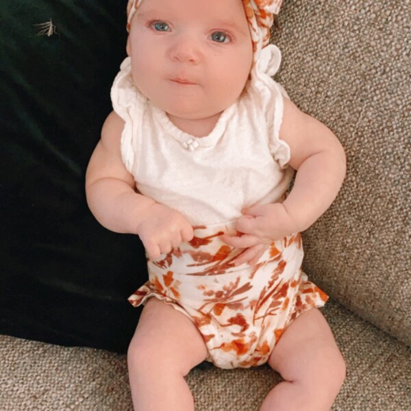 High Waisted Ruffled Bummies and Bow Set High Waisted Ruffled Baby Shorts Babygirl Bummies ...