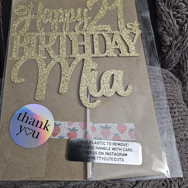 75th Birthday Personalized Name Cake Topper, Happy 75th Decor, 75 Years ...