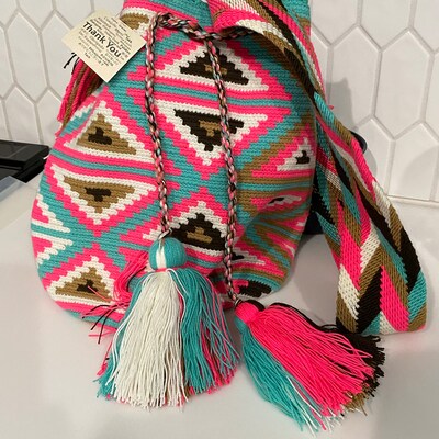 Wayuu Bag Large Mochila Wayuu Pattern Handmade Bolso Wayuu Taschen Sac ...