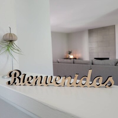 Custom Laser Cut Stand up or Hanging Sign Classic Script Unfinished - Etsy