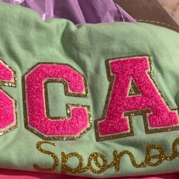 Custom Shirt With Chenille Letter Personalized Sweatshirt Varsity Style ...