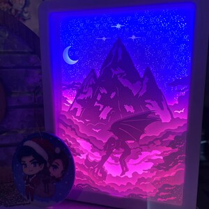 ACOTAR Book Nook Intricately Detailed Velaris Lightbox Rhysand and ...