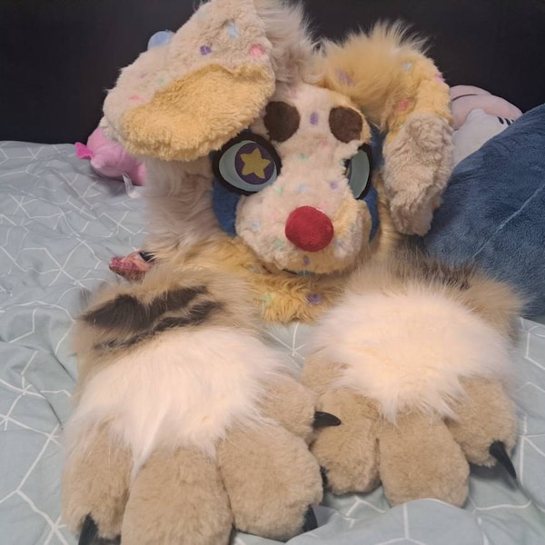 Kigurumi Fursuit Furry Brown Animal Paws Claws Nails Gloves Cosplay ...