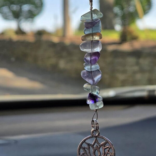 Blue Crystal Keychain, Sun Catcher, Car/rear View Mirror Charm, Purse ...