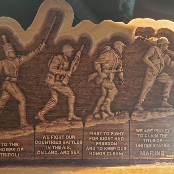 Digital Engraving File US Army Emblem 3D Illusion File for Wood Laser ...