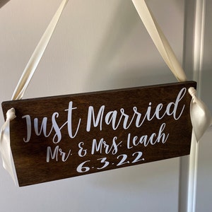 Just Married Sign-wedding Just Married Sign-rustic Just Married Sign ...