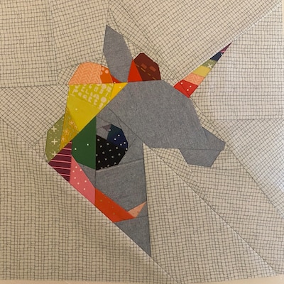 Magical Unicorn Paper Pieced PDF Quilt Block Pattern - Etsy