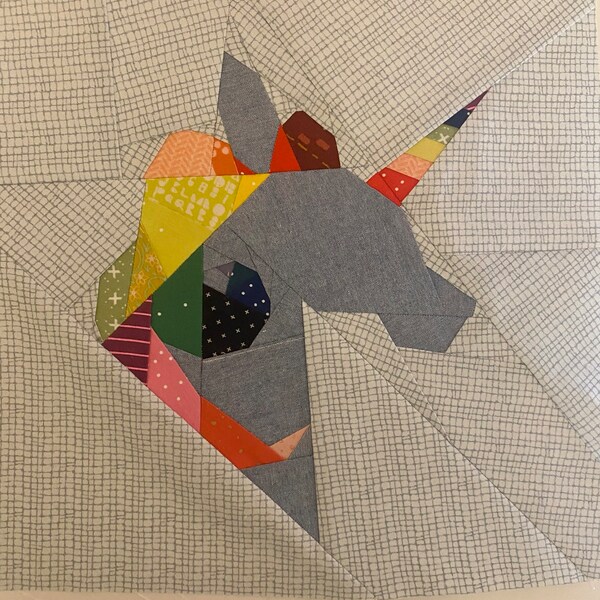 Magical Unicorn Paper Pieced PDF Quilt Block Pattern - Etsy