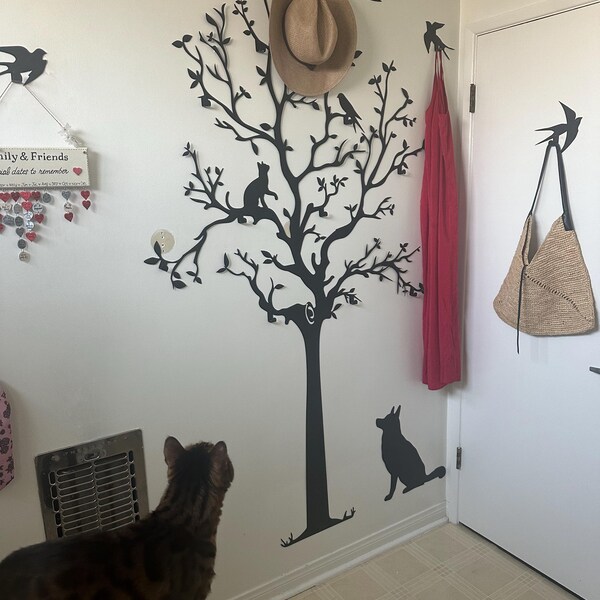 Extra Large Tree Coat Rack, Entryway Organizer, Wall Hooks Unique ...