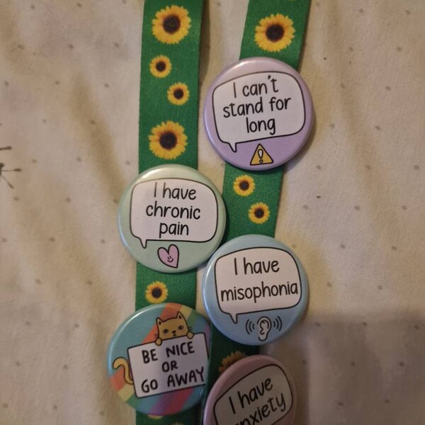 Sensory Badge Set INCLUDES 6 Badges Sensory Issues Sensory Badges - Etsy