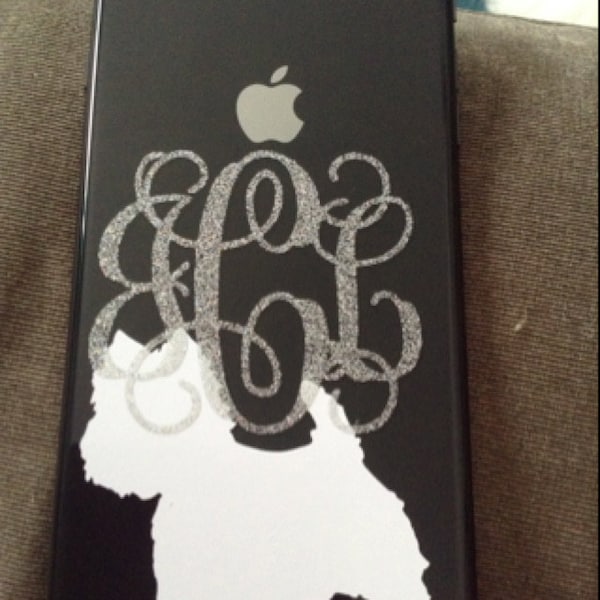 Vinyl Monogram Decal, Monogram for Phone Case, iPhone Monogram Decal ...