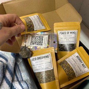 Loose Leaf TEA Starter KIT Organic Tea Gift Set Tea Gift BOX Ready to ...