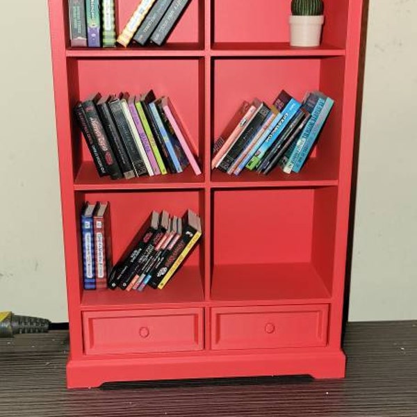 1/6 Scale 3 Shelf Mini Library Cart/ Mini Brands Books / Mini Books ...