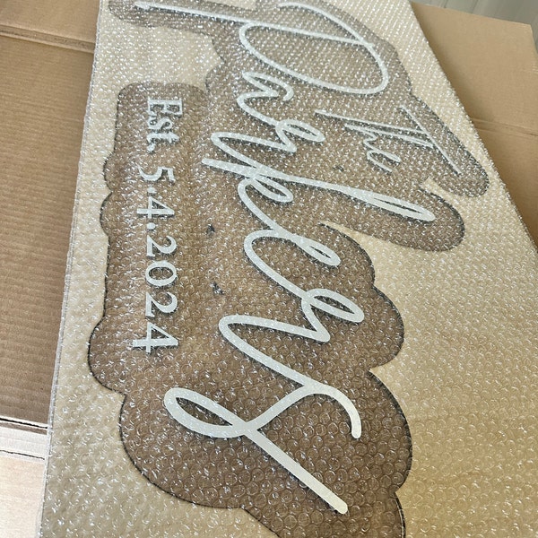 Wooden Name Sign Layered Name Sign Custom Name Wood Sign Backdrop Sign ...