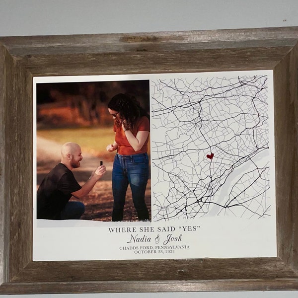 Wedding Gift Where We Met Map Gift Wedding Gifts Engagement Gift for ...