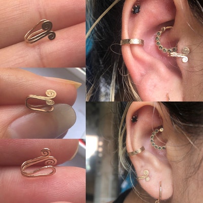 FAKE Tragus Piercing Fake Nose Ring Fake Piercing Fake Nose Piercing ...