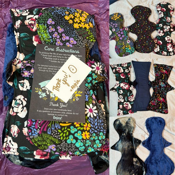 6 Inch Small Wet Bag, Cloth Pad Bag, Sanitary Pad Wrapper, Pad Holder ...