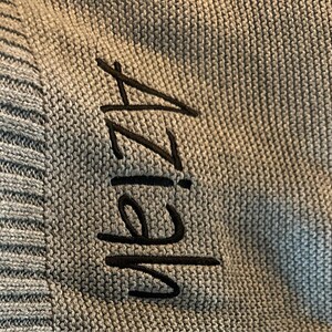 Embroidered Personalized Knitted Baby Blanket - Etsy