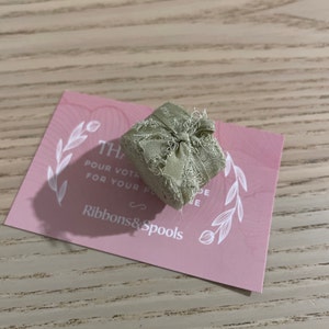 Olive Velvet Ribbon / Wedding Bouquet Ribbons / Green Velvet Raw Edge ...