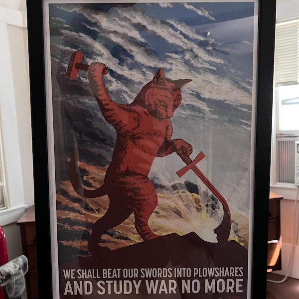 Soviet Cat Defeat the Fascist Snake Poster - Etsy