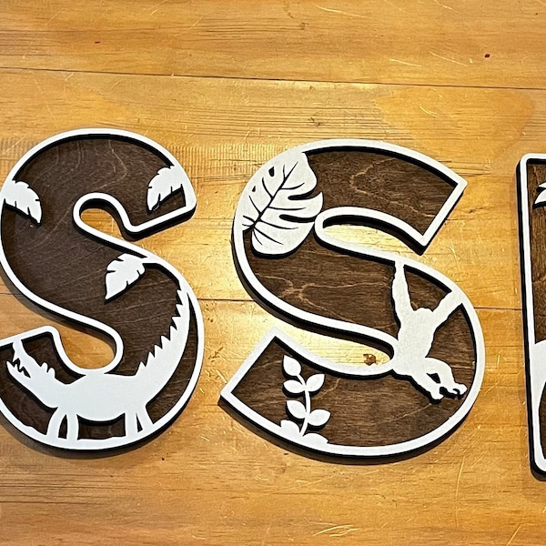 Safari Name Sign, Safari Nursery Letters, Safari Animals Custom Name ...
