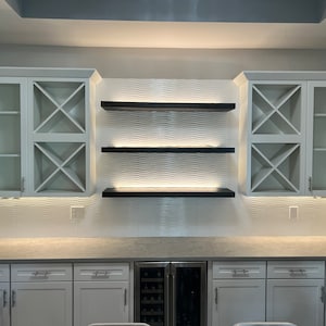 Wood Floating Shelf 3.5 Inch Thick 8 Inch Deep Chunky Shelves Rustic ...