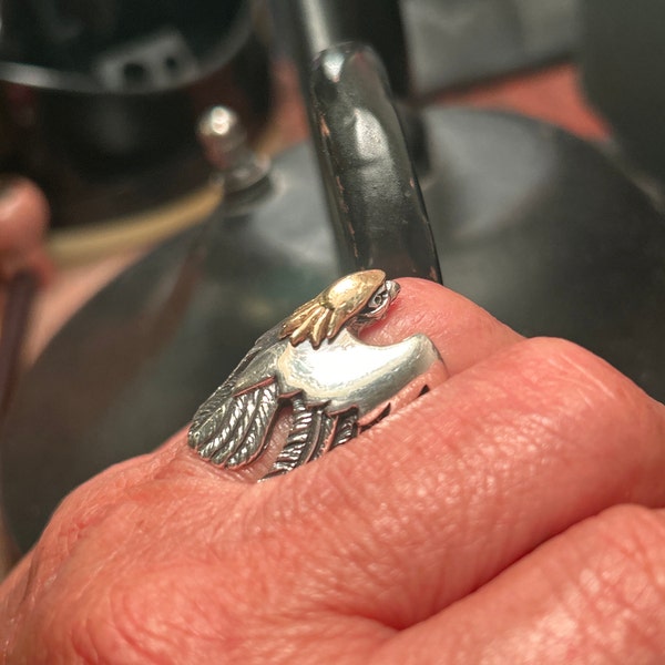 Silver Bird Ring, Silver Eagle Ring, Hawk Ring, 925 Sterling Silver ...